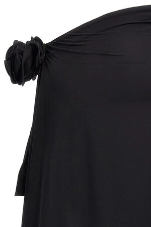 Magda Butrym Asymmetrical Draped Swim Skirt - Black