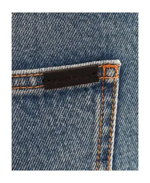 Saint Laurent High-rise Straight-leg Jeans - Blue