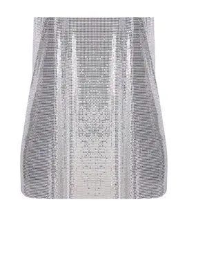 Rabanne Sleeveless Metallic Mesh Tank Top - Multicolor