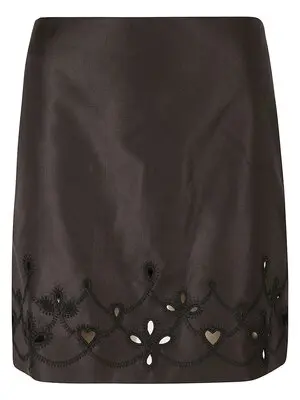 Chloé Embroidered A-line Mini Skirt