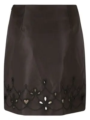 Chloé Embroidered A-line Mini Skirt