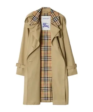 Burberry Double Breasted Belted Trench Coat