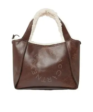 Stella McCartney Logo Crossbody Tote Bag - Espresso