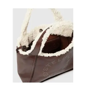 Stella McCartney Logo Crossbody Tote Bag - Espresso