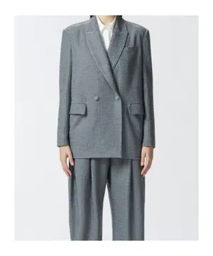 Pinko Embellished Double-breasted Oversized Blazer - Gray