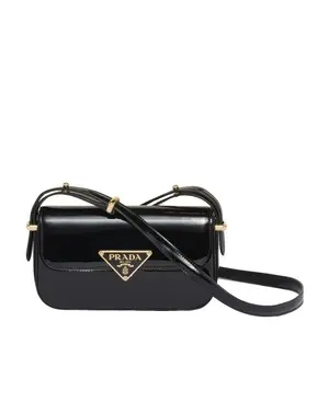 Prada Logo-plaque Foldover Top Shoulder Bag