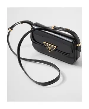 Prada Logo-plaque Foldover Top Shoulder Bag