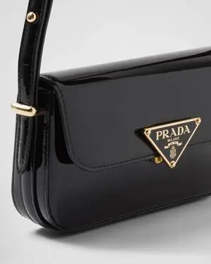 Prada Logo-plaque Foldover Top Shoulder Bag