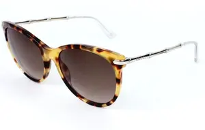 Gucci Tortoiseshell Cat Eye Sunglasses With Logo Detail