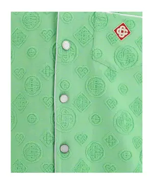 Casablanca Short-sleeved Towelling Shirt - Green
