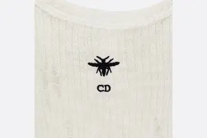 Dior Embroidered Bee Logo Tank Top
