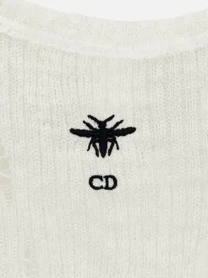 Dior Embroidered Bee Logo Tank Top