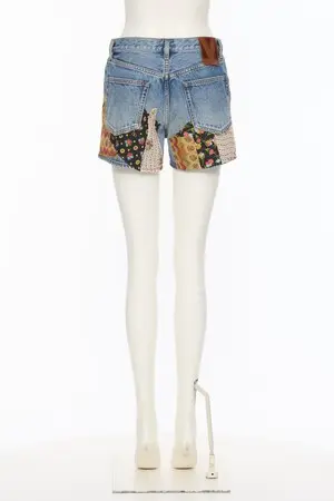 Valentino Garavani Patchwork Denim Shorts