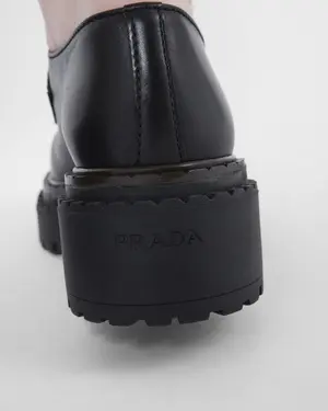 Prada Triangle-logo Slip-on Loafers - Black