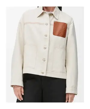 Loewe Asymmetrical Hem Jacket With Side Ties - White