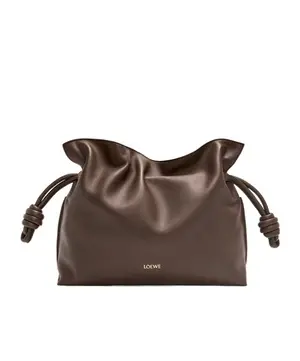 Loewe Medium Flamenco Clutch Bag - Brown