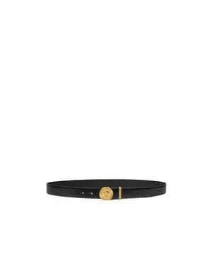 Versace Medusa Logo Buckle Belt - Black