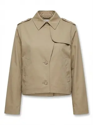 FRAME Button Front Casual Jacket - Nude