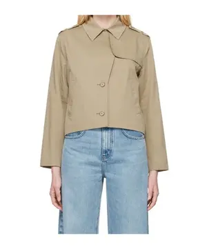 FRAME Button Front Casual Jacket - Nude