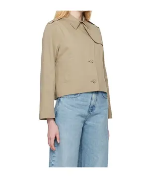 FRAME Button Front Casual Jacket - Nude