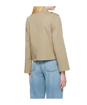 FRAME Button Front Casual Jacket - Nude