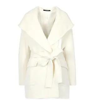 Tagliatore Hooded Waist Coat - White