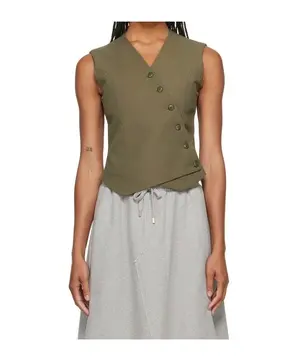 THE FRANKIE SHOP Sleeveless Button-fastening Top
