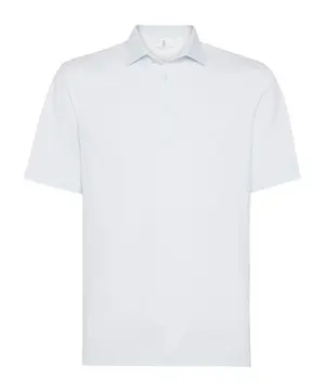 Brunello Cucinelli Casual Style Polo Shirt - Sky-blue