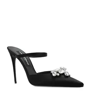 Dolce & Gabbana Embellished Pointed Toe Stiletto Mules