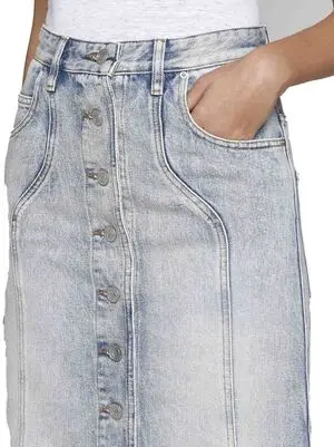 Isabel Marant Étoile Buttoned Midi Skirt - Gray