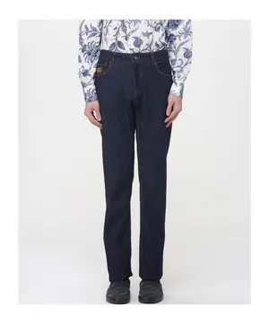 Etro Mid-rise Slim-fit Jeans With Tonal Stitching - Medium Blue