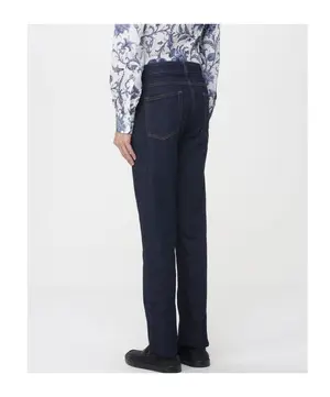 Etro Mid-rise Slim-fit Jeans With Tonal Stitching - Medium Blue