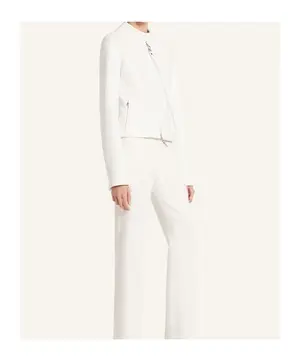 COURREGES Courrèges Cropped Biker Jacket With Embroidered Logo