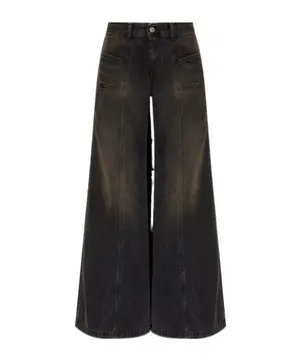 DIESEL® D-akii Wide Leg Jeans - Grey