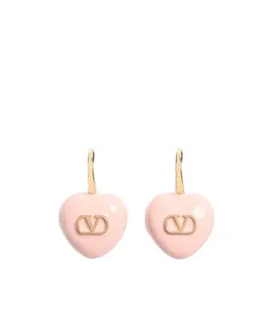 Valentino Garavani Coeur Royal Heart-shaped Earrings - Oro/rosa