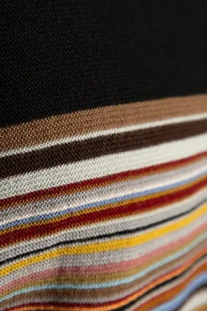 Paul Smith Crew Neck Long Sleeve Sweater With Striped Detail
