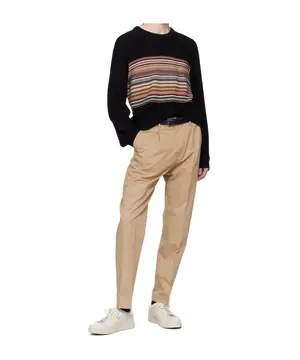 Paul Smith Striped Crewneck Knit Jumper - Black