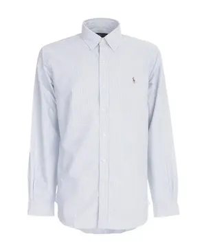 Polo Ralph Lauren Logo Embroidered Curved Hem Shirt - White