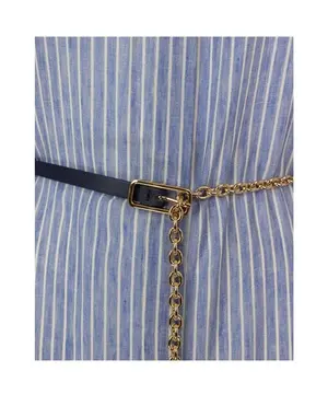 Max Mara Striped Shirt Dress With Belt