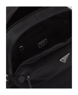 Prada Logo Plaque Zipped Backpack