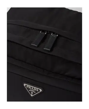 Prada Logo Plaque Zipped Backpack