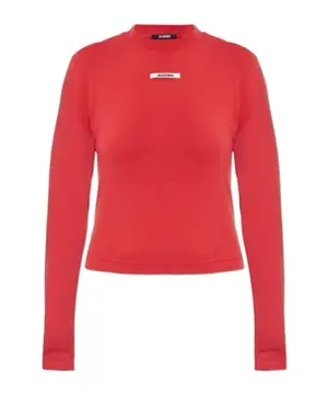 Jacquemus Logo Patch Long-sleeve Top - Red