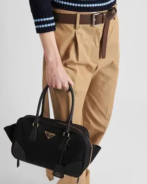 Prada Re-edition 1978 Medium Re-nylon And Saffiano Leather Two-handle Bag