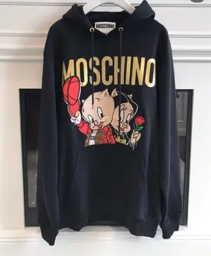 Moschino Piggy Oversized Hooded Sweater