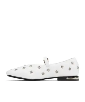Toga Studded Ballerina Flats - White