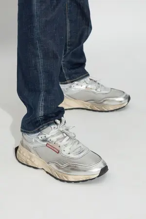 Dsquared2 Distressed Low-top Sneakers - Silver