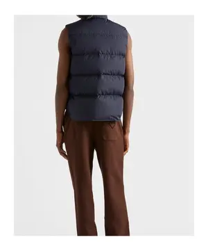 Prada High-neck Padded Gilet - Blue