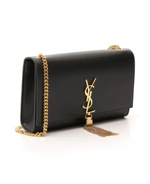 Saint Laurent Medium Monogram Kate Shoulder Bag - Black