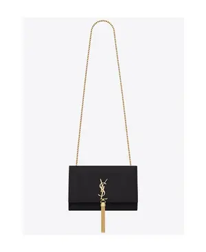 Saint Laurent Medium Monogram Kate Shoulder Bag - Black