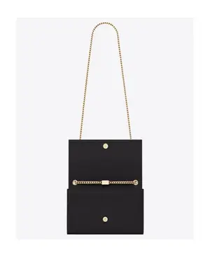 Saint Laurent Medium Monogram Kate Shoulder Bag - Black